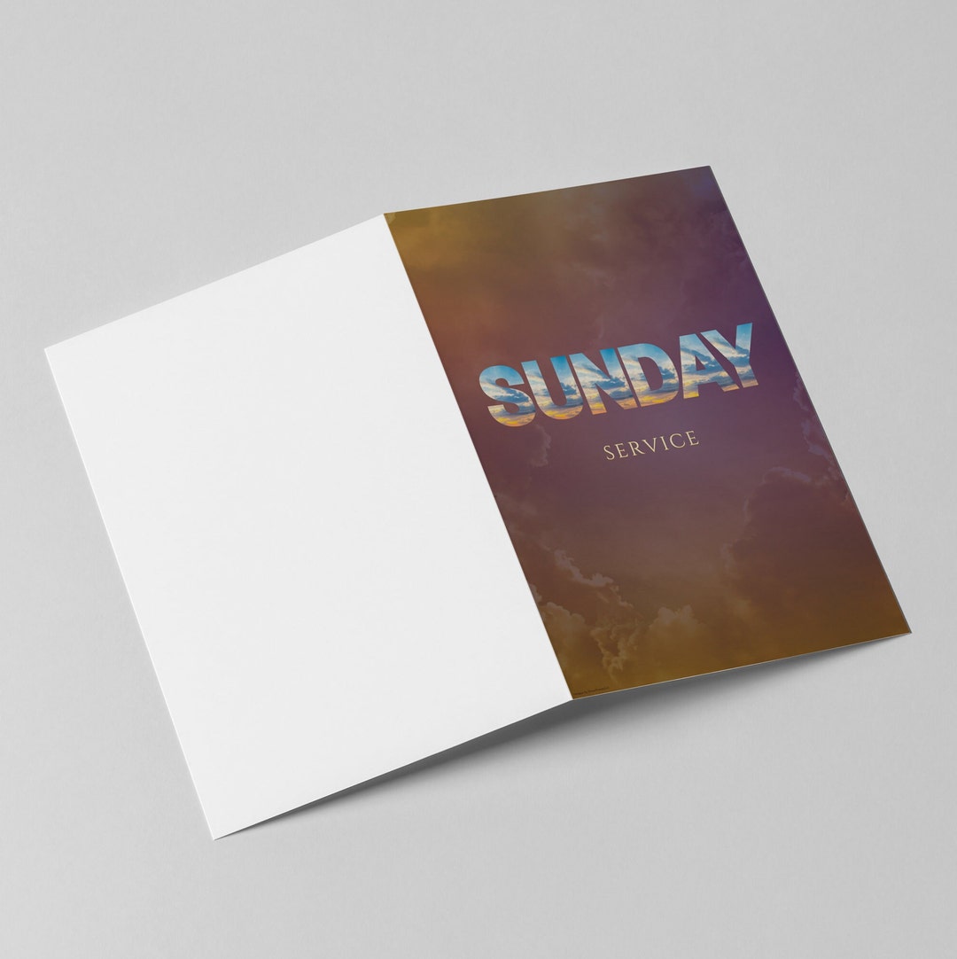 Worship Bulletin Cover PDF Download Printable Size: 8.5x11 Sunday ...