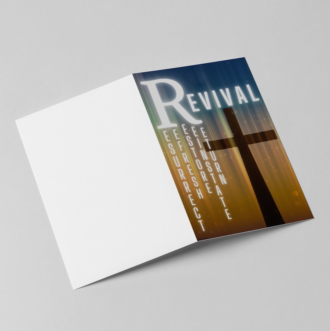 PDF Revival Church Bulletin Cover | Worship Bulletin | PDF Download ...