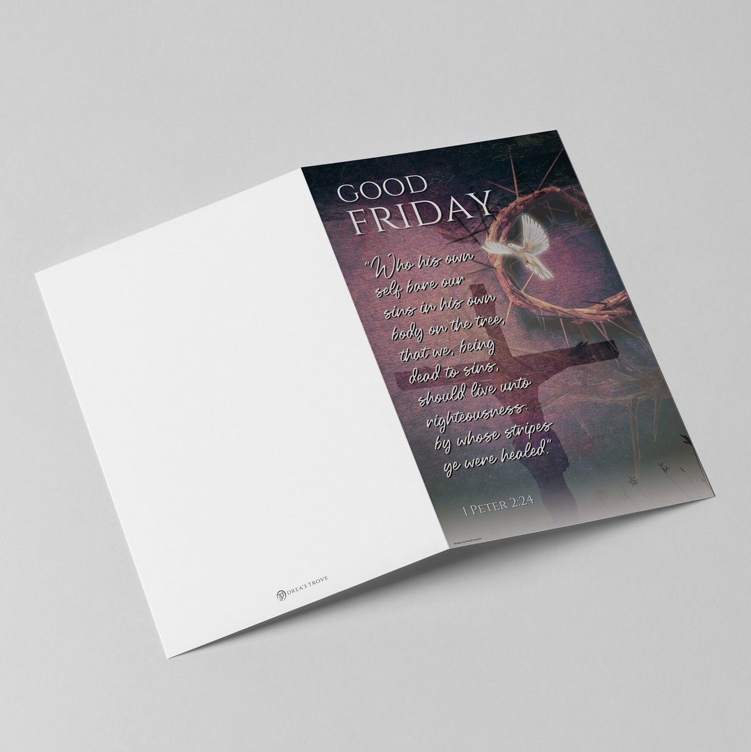 Good Friday Service Bulletin Template | Church Cover (PDF Instant ...