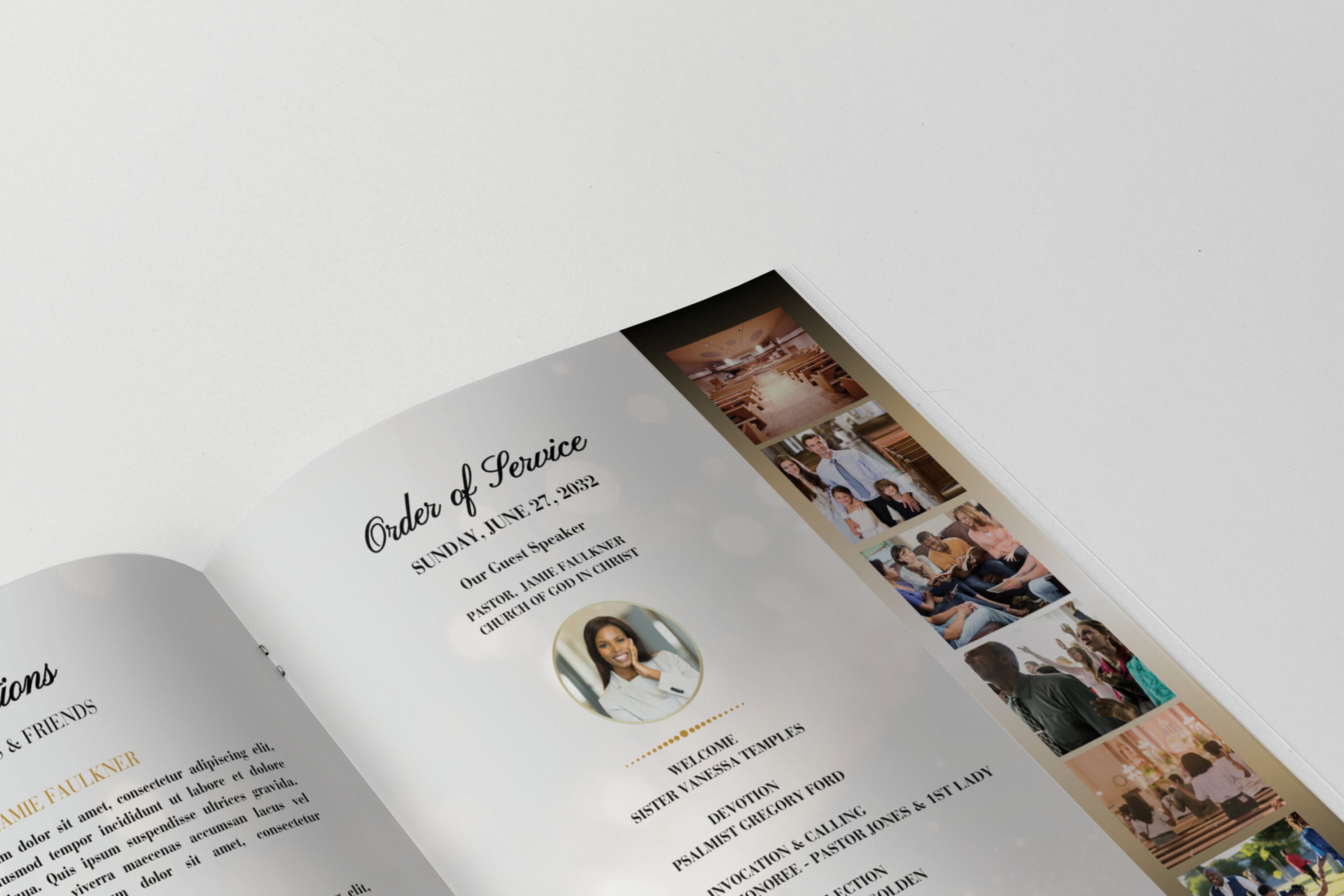 Canva Church Anniversary Program Template | Great Golden | Size: 17x11 ...