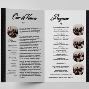 Pastor Appreciation Service Program Template Editable in - Etsy