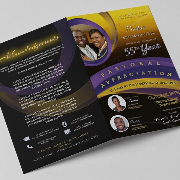 Pastor Installation Program Template - Etsy