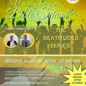 Vacation Bible School Flyer Canva Template 8.5x11 Editable Design - Etsy