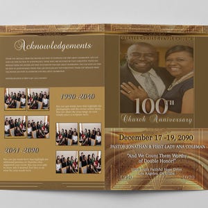 CORJL Pastor & Wife Church Anniversary Program Booklet Template ...