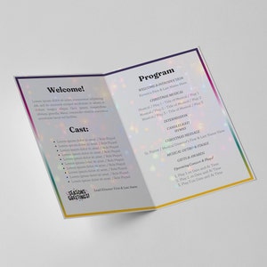 CANVA Christmas Program Template - Editable Bifold | Size: 11x8.5 ...
