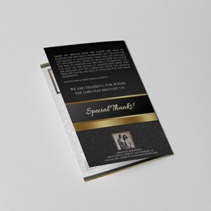CANVA Editable Church Program Template | Bundle | Rich Black & Sparkle ...