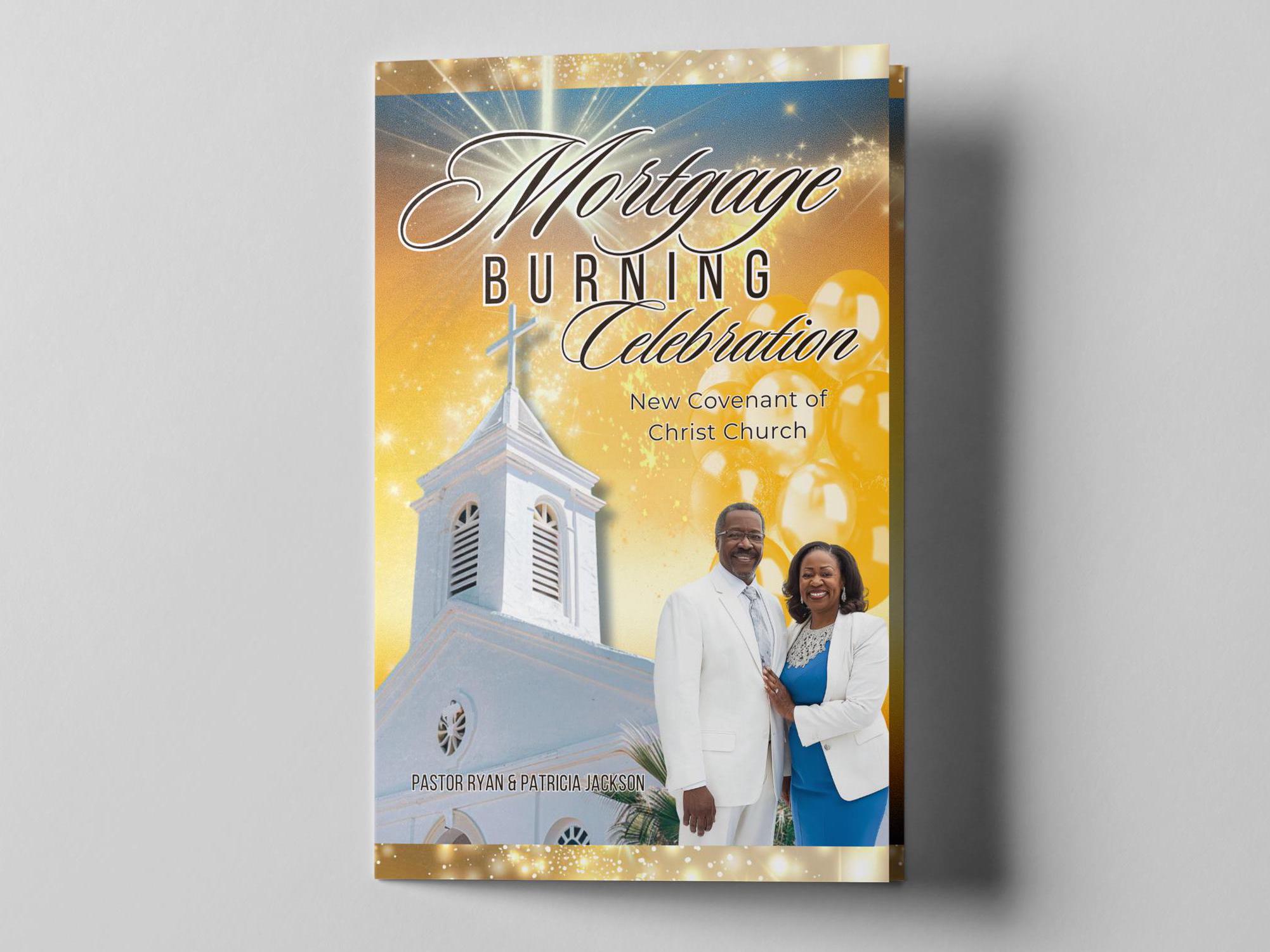 Church Mortgage Burning Ceremony Program Template | Canva Editable (2 ...
