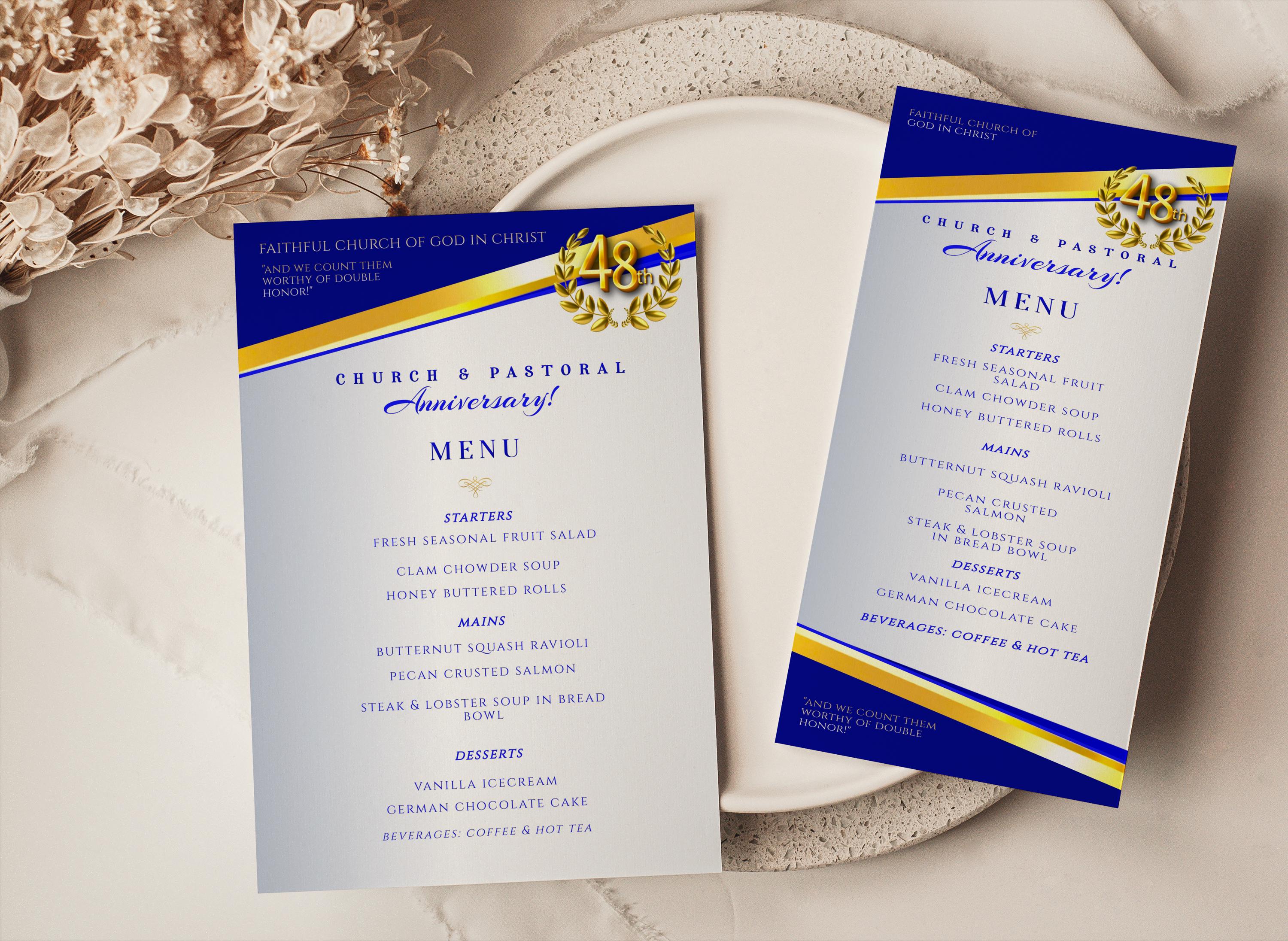 Church Banquet Menu Ideas