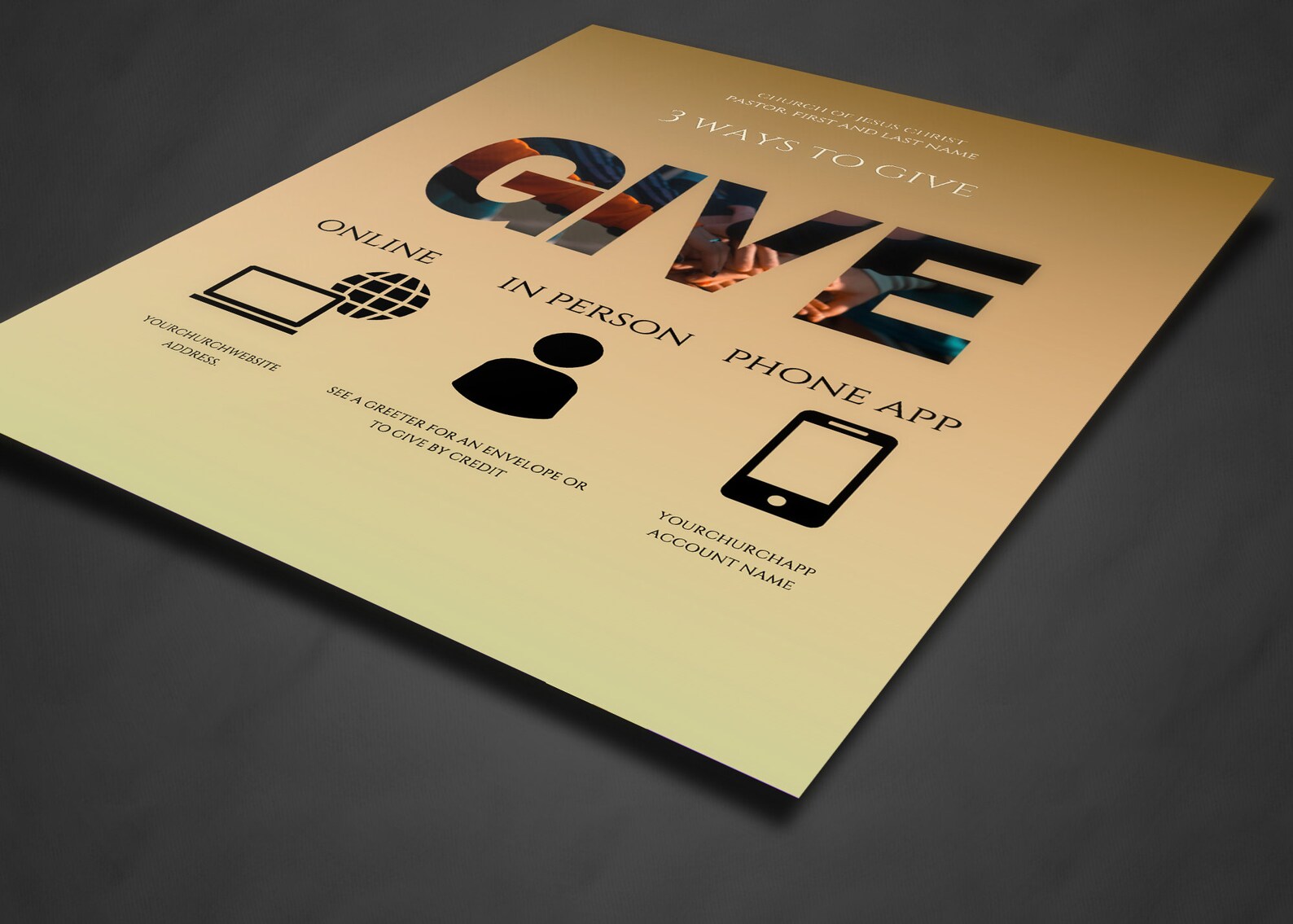 CANVA Church Flyer | Ways to Give | Donation Fundraiser Canva Template ...