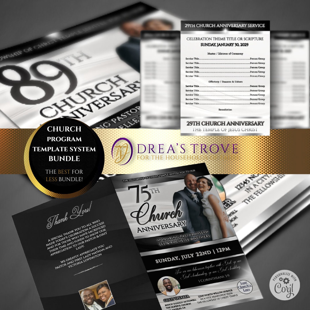 Usher Program Cover Sheet Church Usher Template Etsy