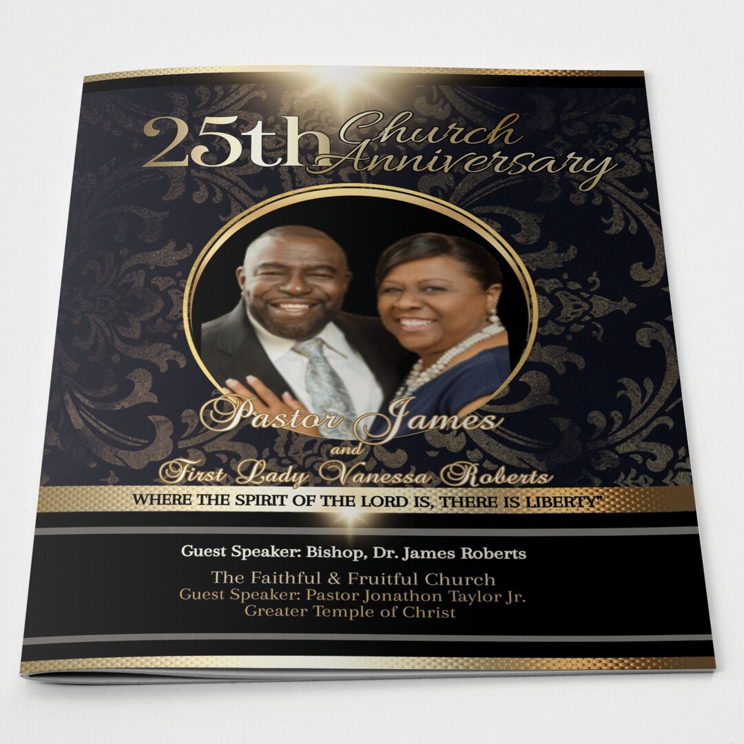 CORJL Church Anniversary Program Template | Editable Brochure in Corjl ...