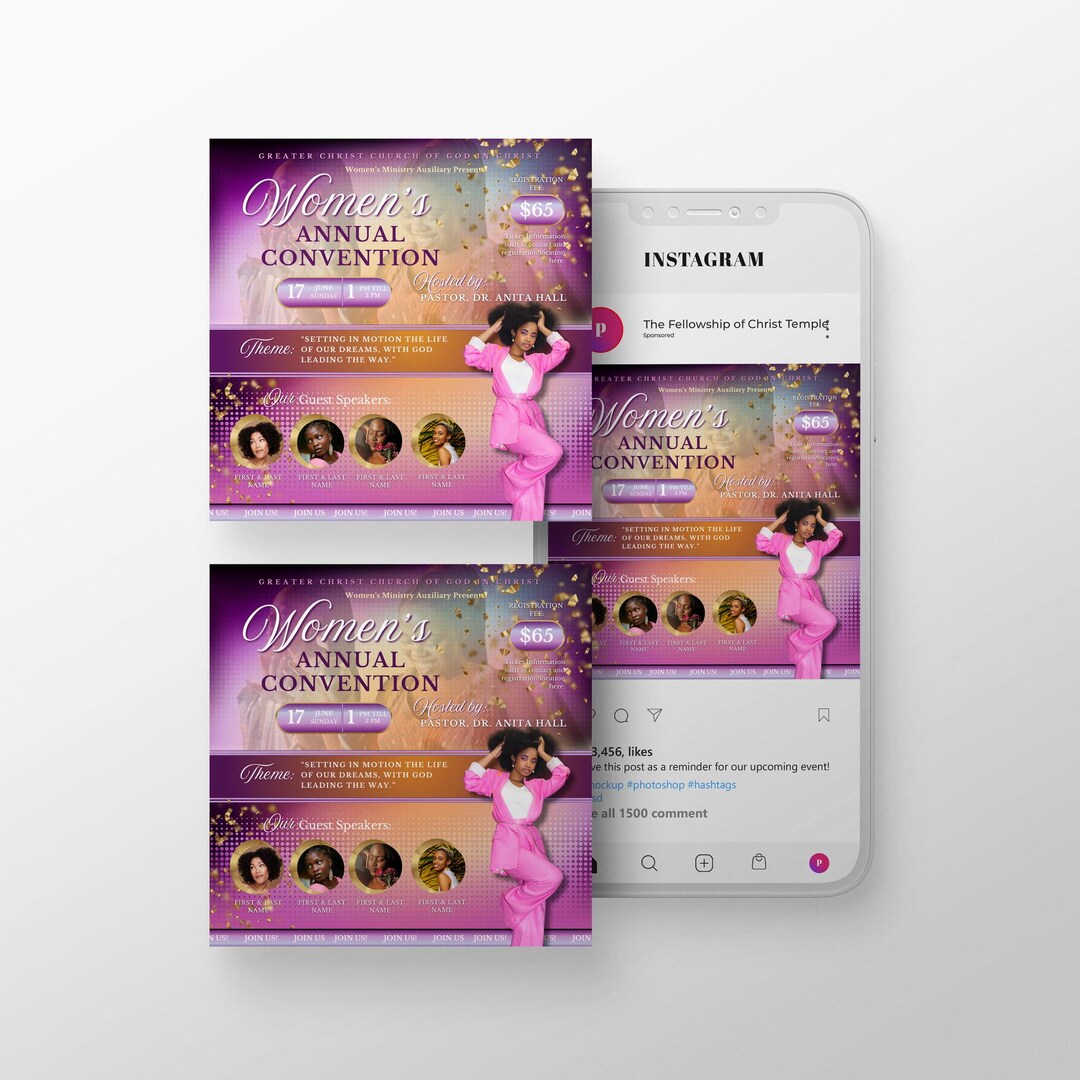 CANVA Women Conference Invitation | Women's Meeting Flyer | Pretty ...