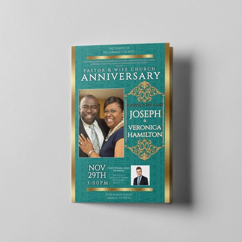 DIY Church Anniversary Program Template - Etsy