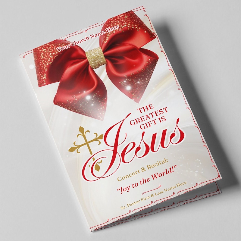 Church Christmas Bulletin Cover - Etsy