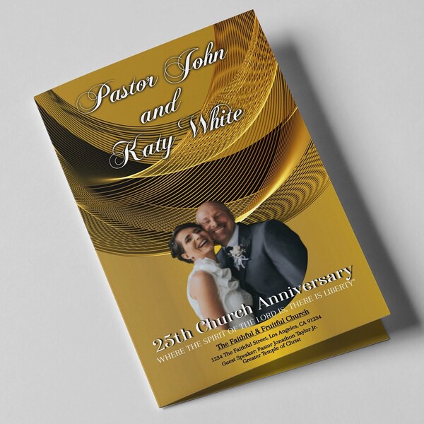 Pastor and Wife Anniversary Program - Etsy