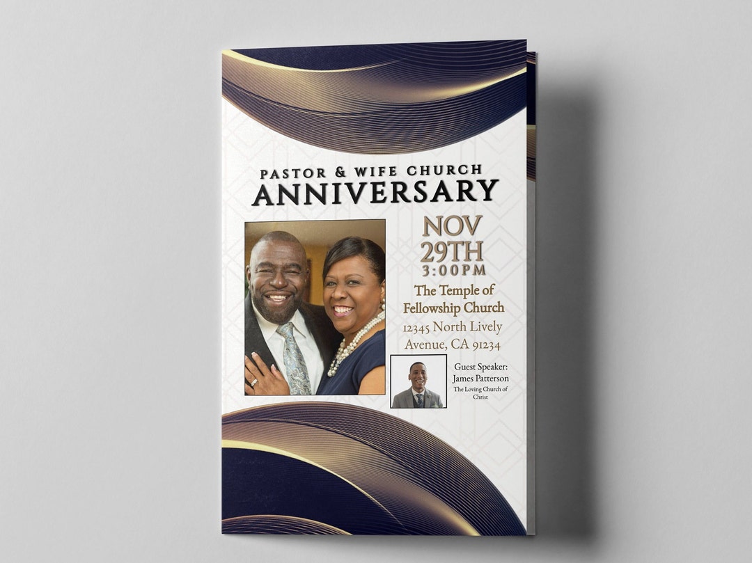 CORJL Pastor and Wife Church Anniversary Program | Editable Template ...
