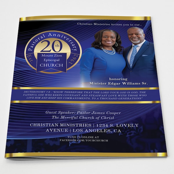 Royal Blue Pastoral Program - Etsy