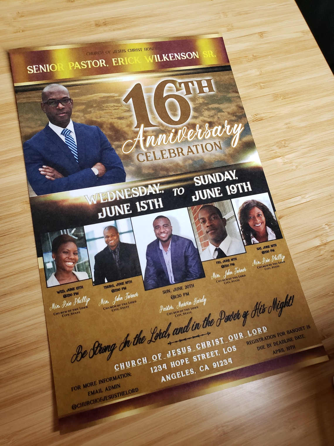 Church Anniversary Invitation or Pastor Appreciation Flyer - Etsy