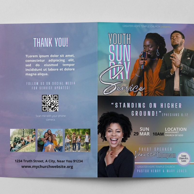 Youth Sunday Church Bulletin Covers - Etsy