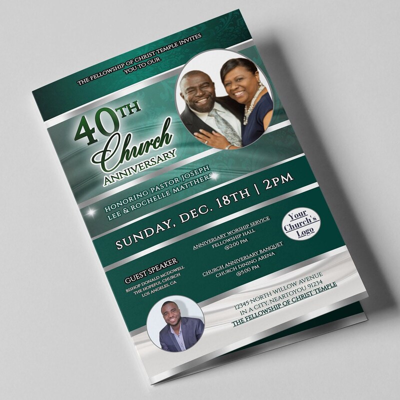 Green Pastor Anniversary Program - Etsy