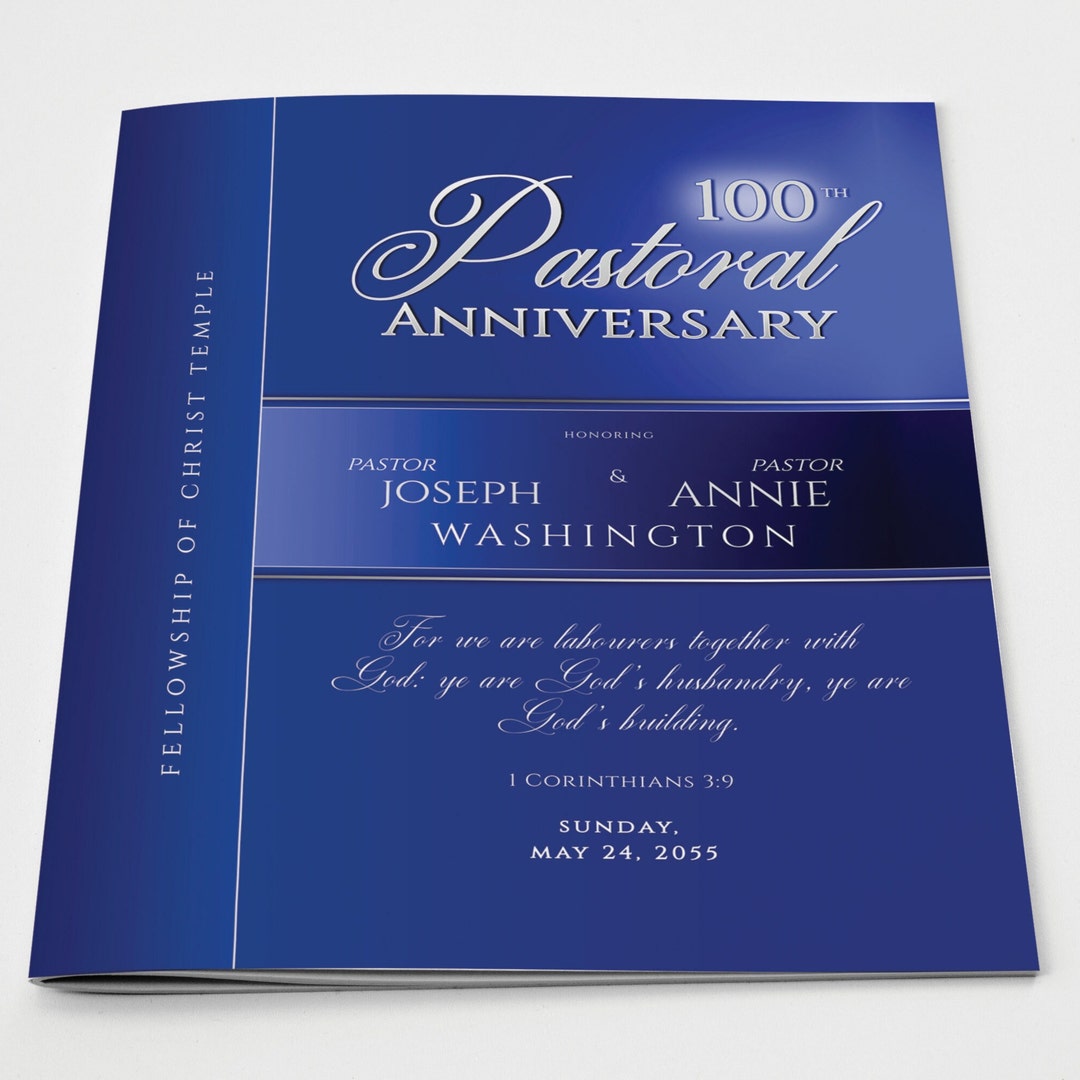 CORJL Pastor Anniversary Program Template and Flyer Invite | Editable ...