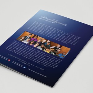 Canva Church Anniversary Program | Canva Template | Great Blue & Silver ...