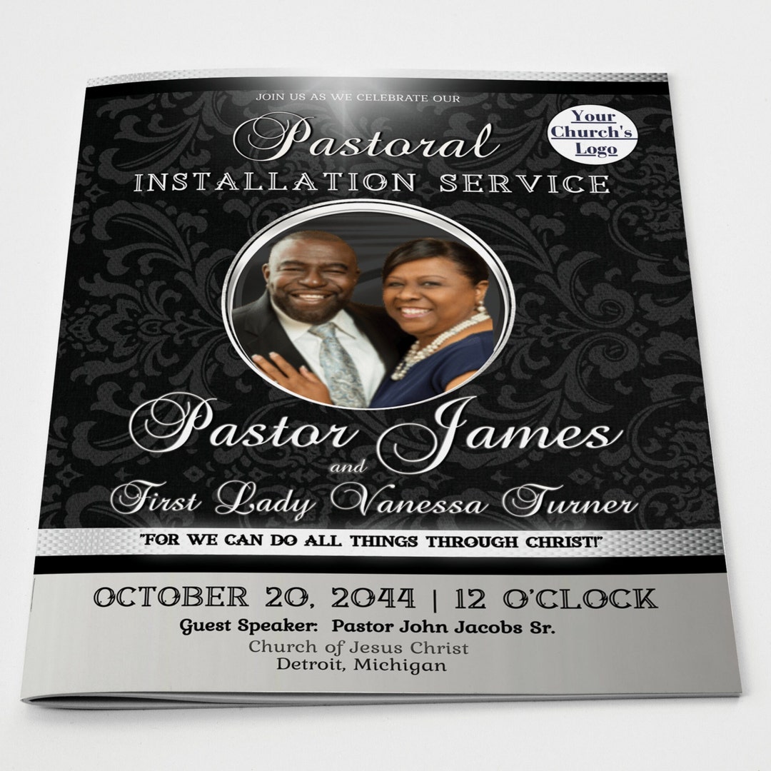 CORJL Pastoral Installation Pastor Program Template | Editable ...