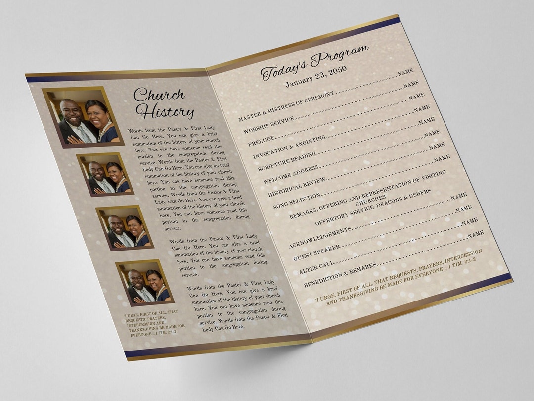 CANVA Editable Church Program Template | Bundle | Deep Plum Purple ...