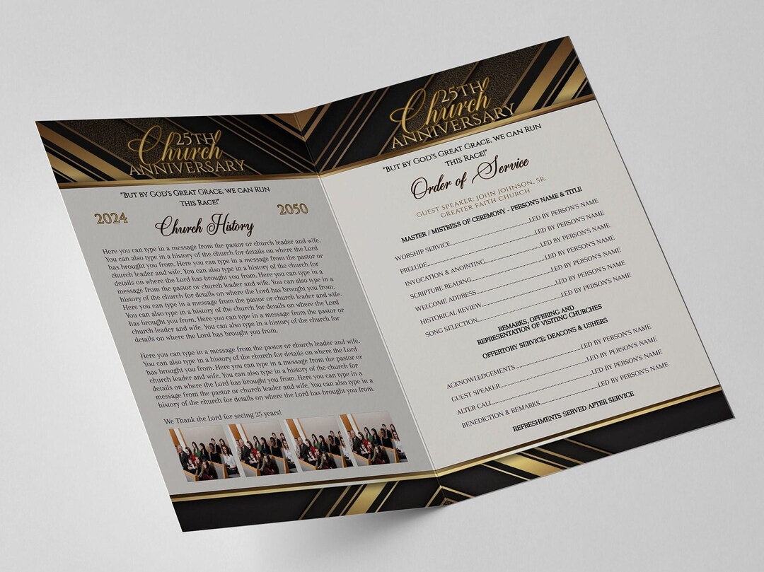CORJL Pastor & Wife Church Anniversary Program Booklet Template ...