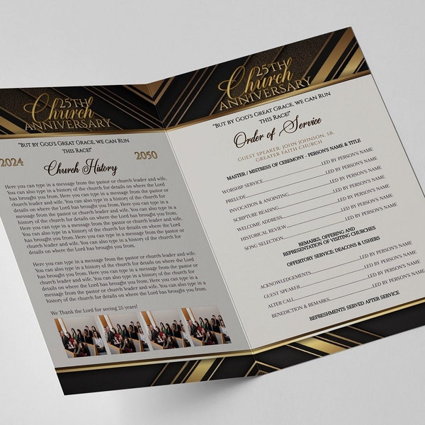 Pastor and Wife Anniversary Program - Etsy