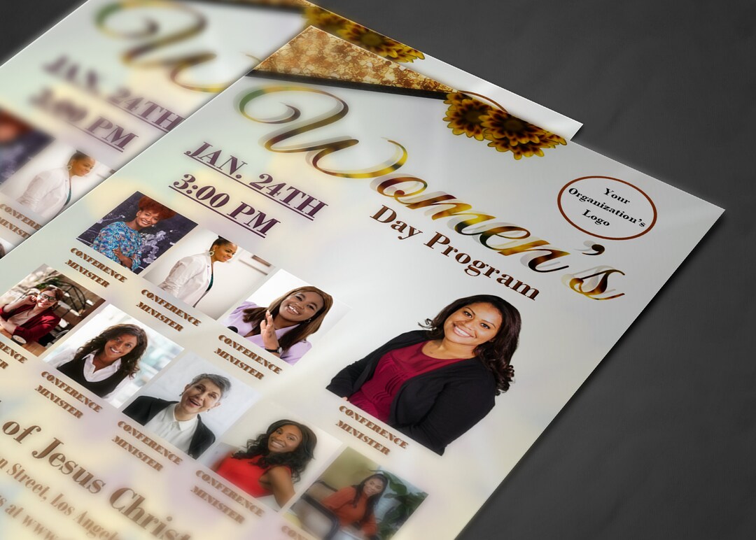 MICROSOFT Women's Church Program or Conference Flyer | Fully Designed ...