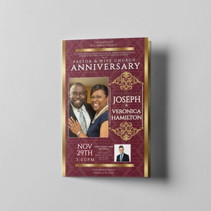 Church Anniversary Program Template Editable in Corjl Art - Etsy