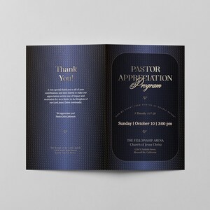 Pastor Appreciation Service Program Template Editable in - Etsy