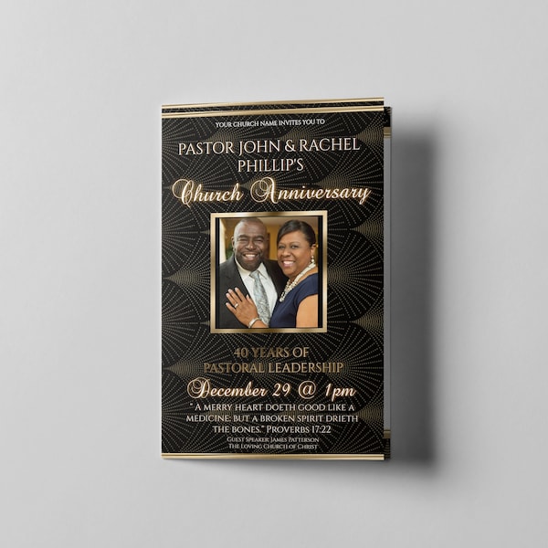 Black Church Pastor Anniversary Programs - Etsy