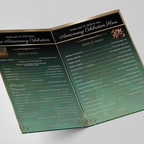 Pastor Anniversary Program Template - Etsy