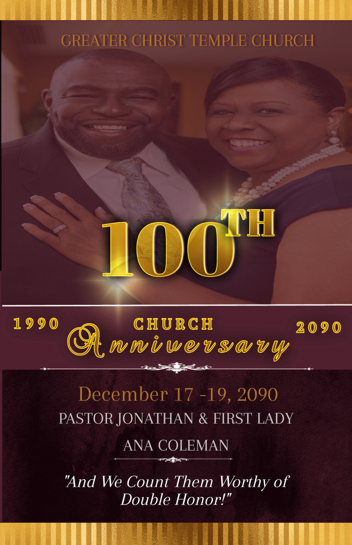 Church Anniversary Program Template Editable Within Corjl - Etsy