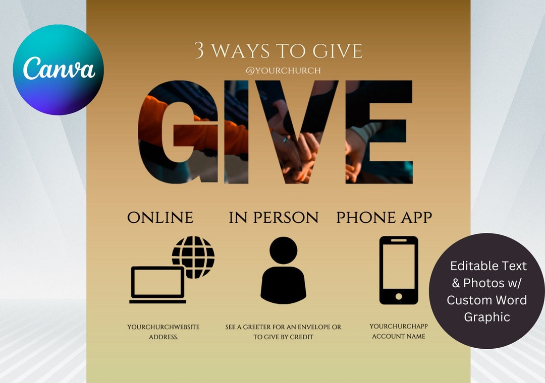 Church Flyer | Giving Donation | Canva Template - Etsy