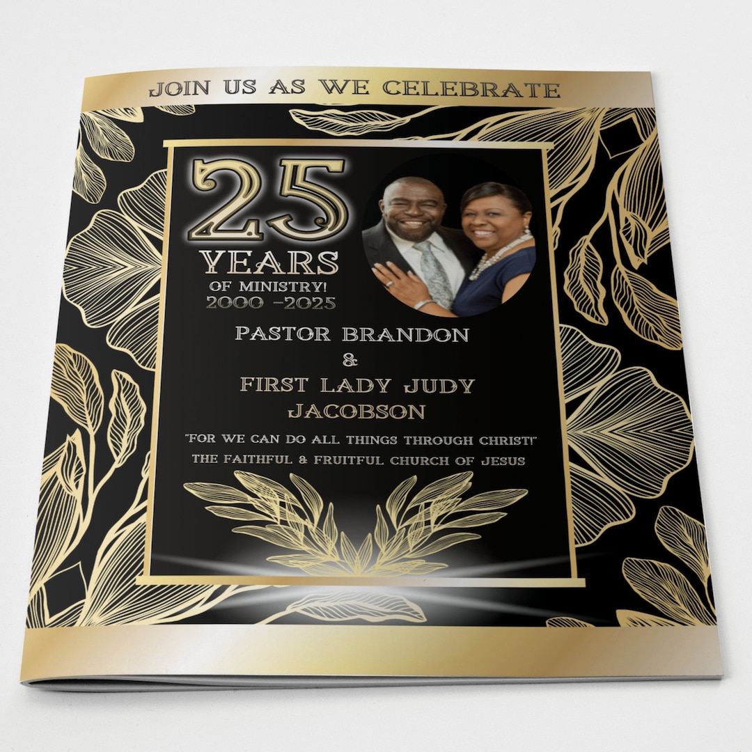CORJL Church / Pastoral Anniversary Program Template | Editable ...