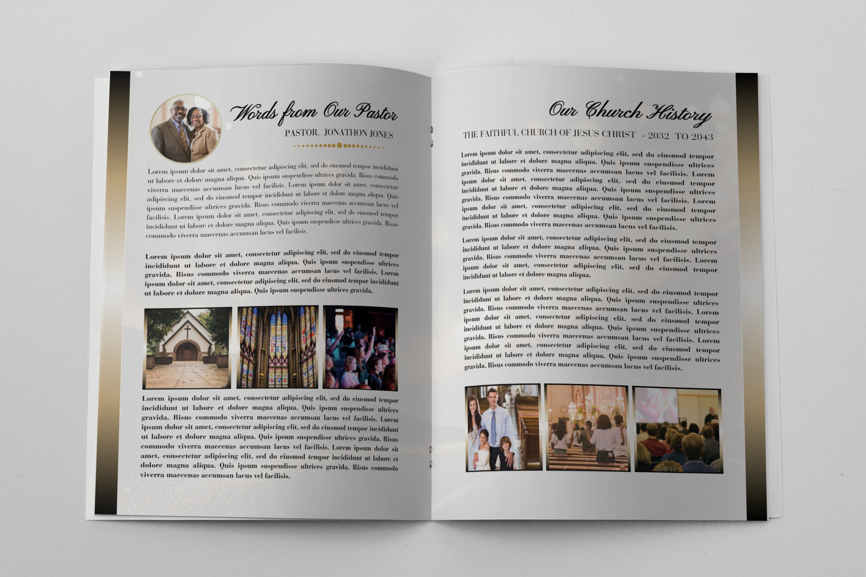 Canva Church Anniversary Program Template | Great Golden | Size: 17x11 ...