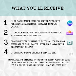Church Membership Directory Template | Canva Editable (8.5x5.5 Booklet ...