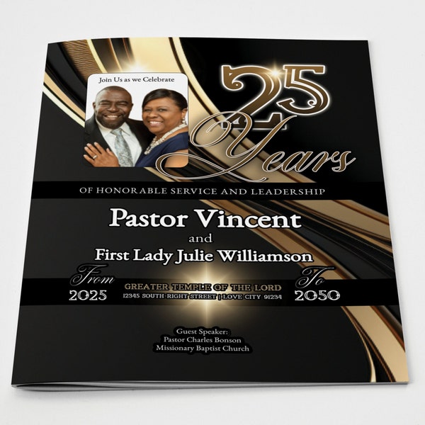 Pastoral Anniversary Program - Etsy