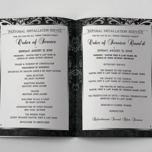 CORJL Pastoral Installation Pastor Program Template | Editable ...