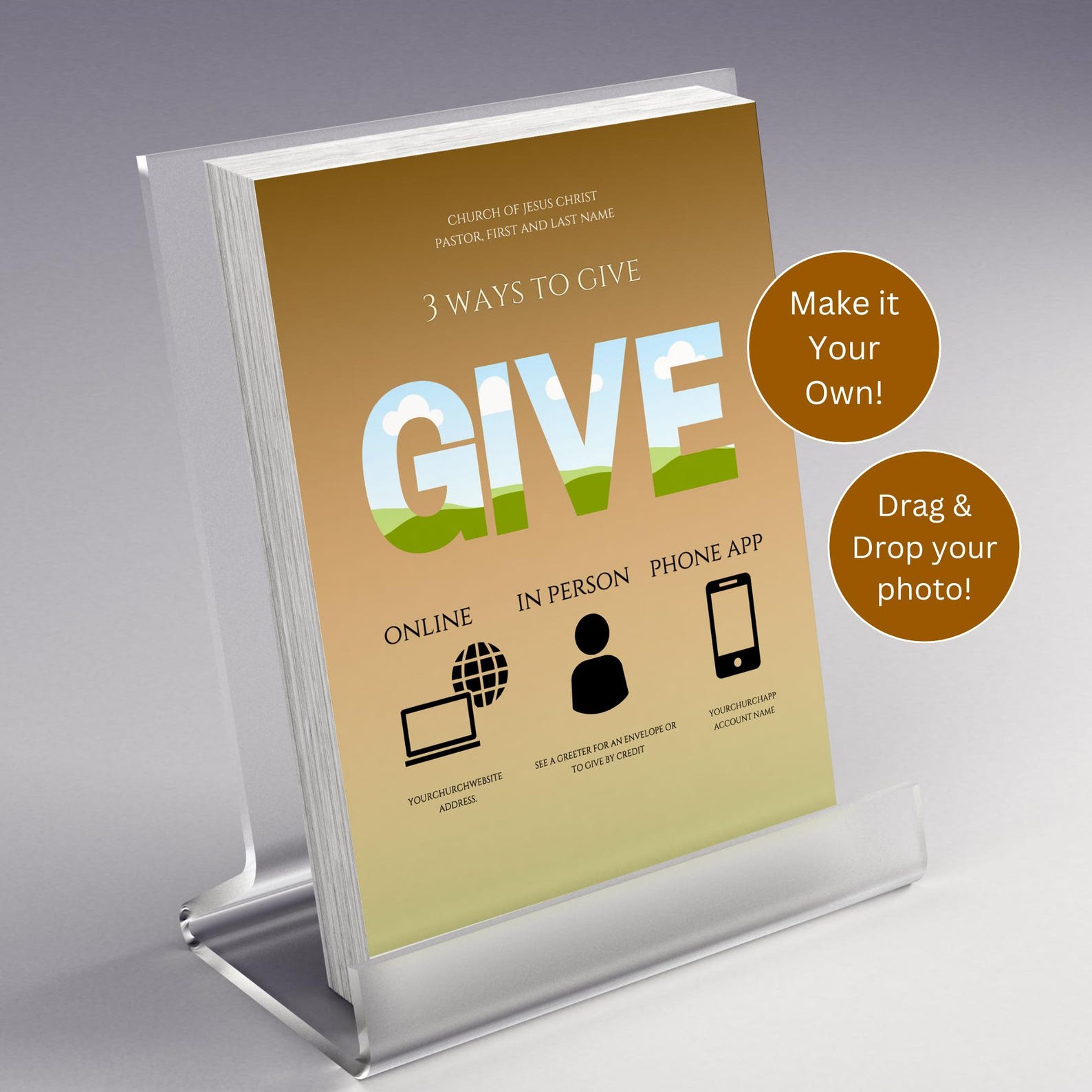 CANVA Church Flyer | Ways to Give | Donation Fundraiser Canva Template ...