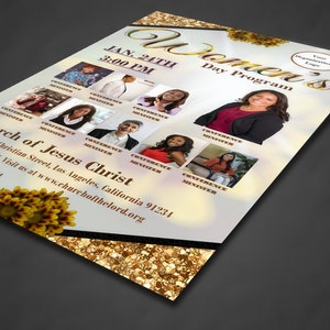 Women's Ministry Flyer Template | Church Program, Editable (MS Word ...