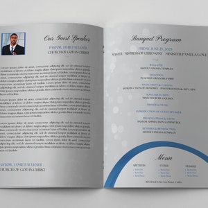 Silver & Blue Church Anniversary Program | Canva Template (digital ...