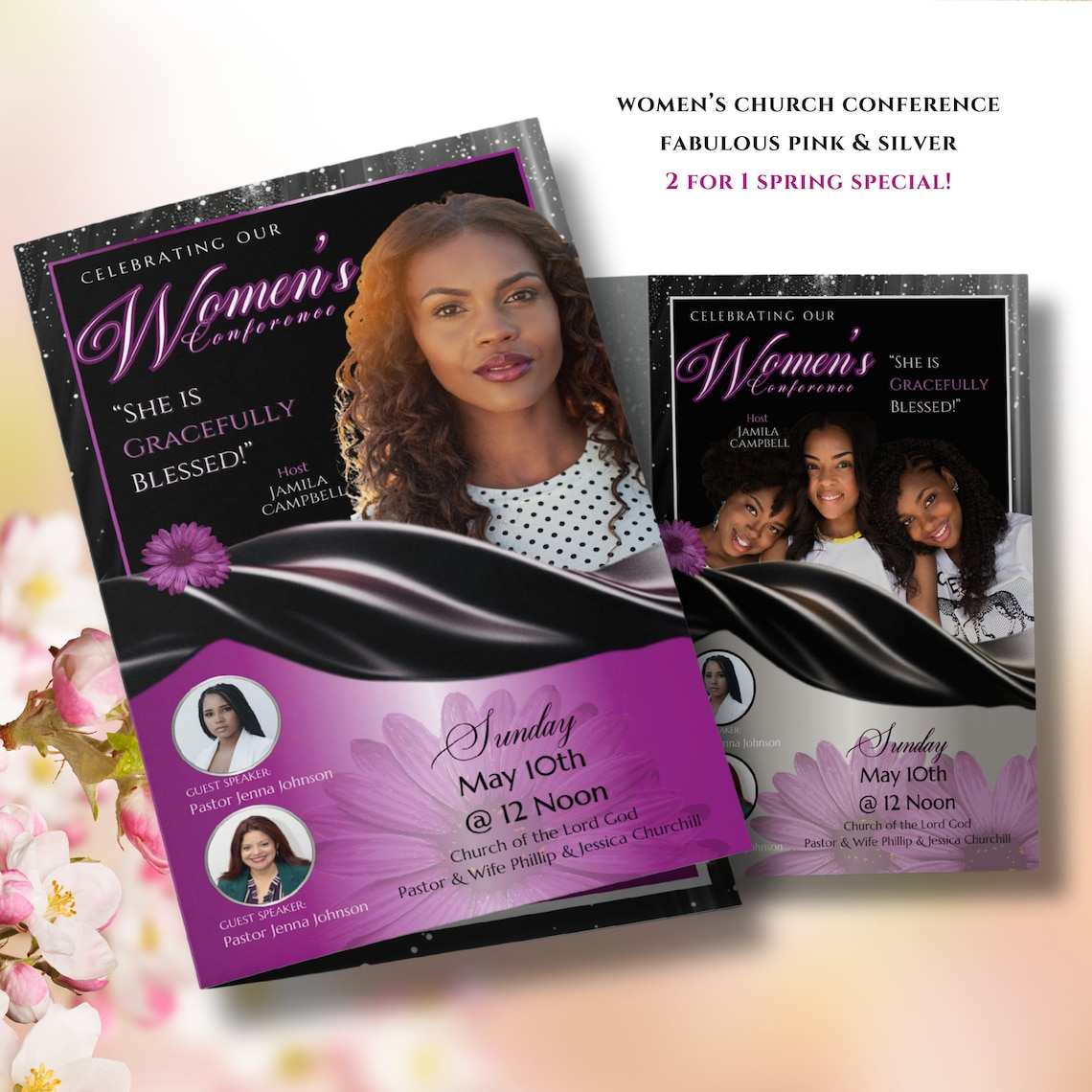Women's Church Program Template | Conference, Retreat (editable Canva ...