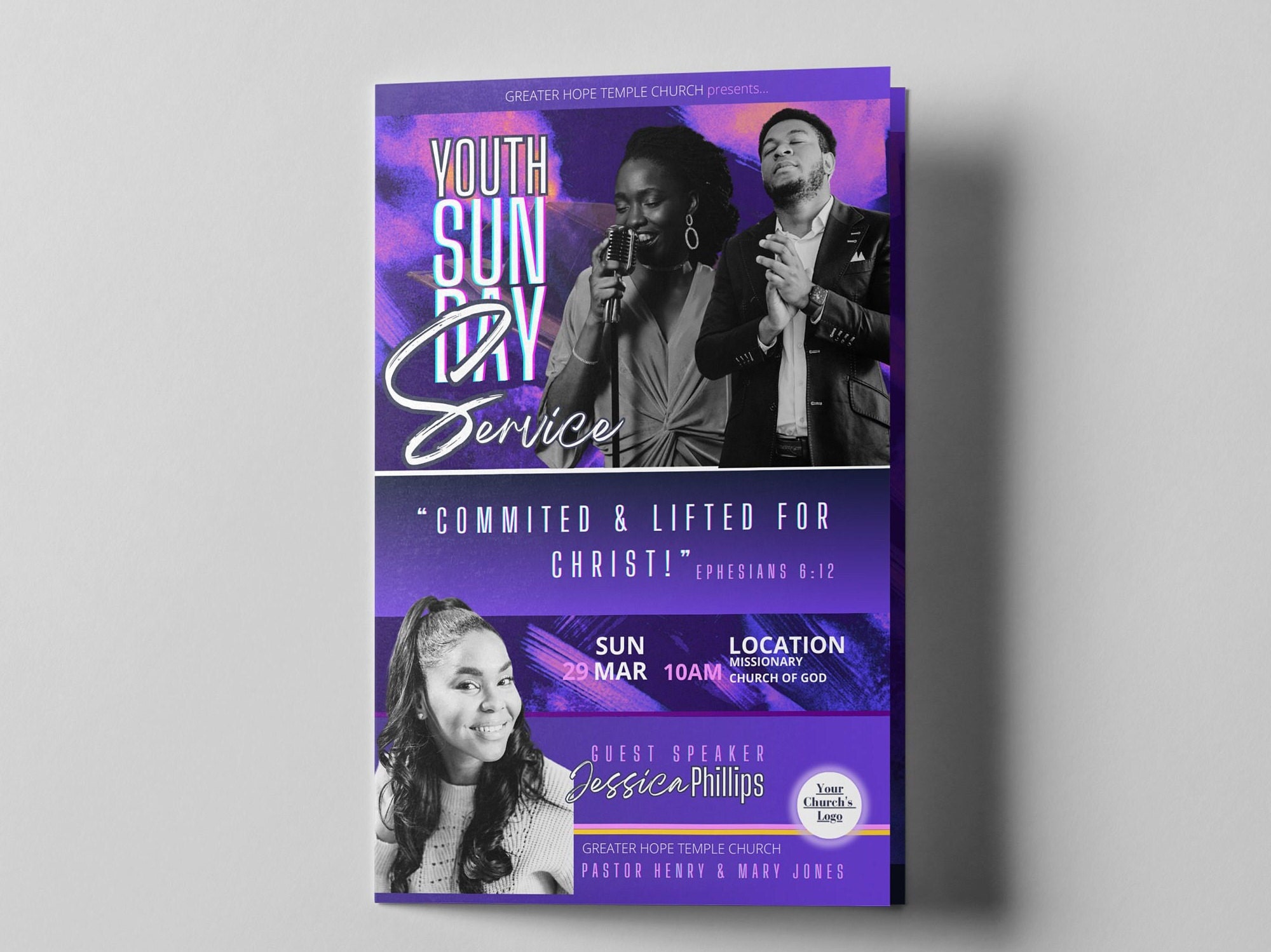 Sample Youth Church Program Template