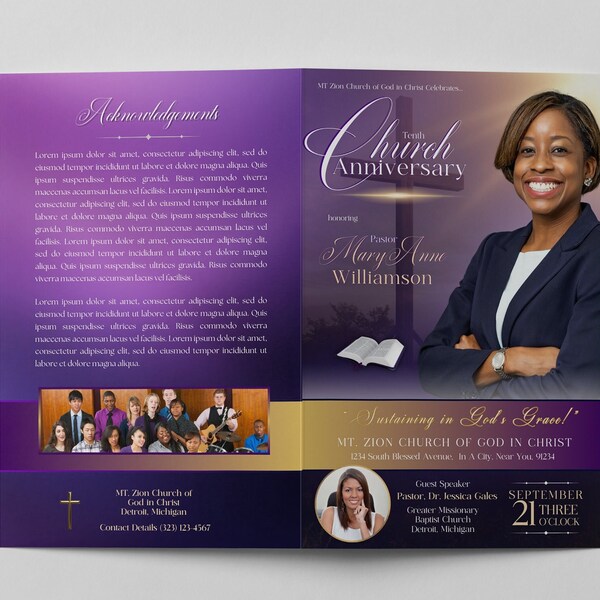 Church Convocation Booklet Template - Etsy