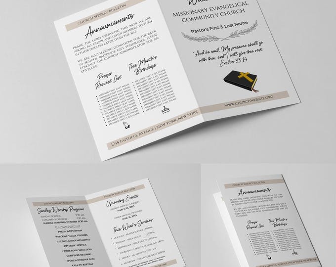 DIY Church Invite Card Template - Etsy Canada