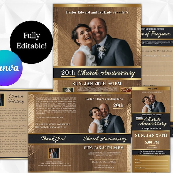 Church Anniversary Banquet Program - Etsy
